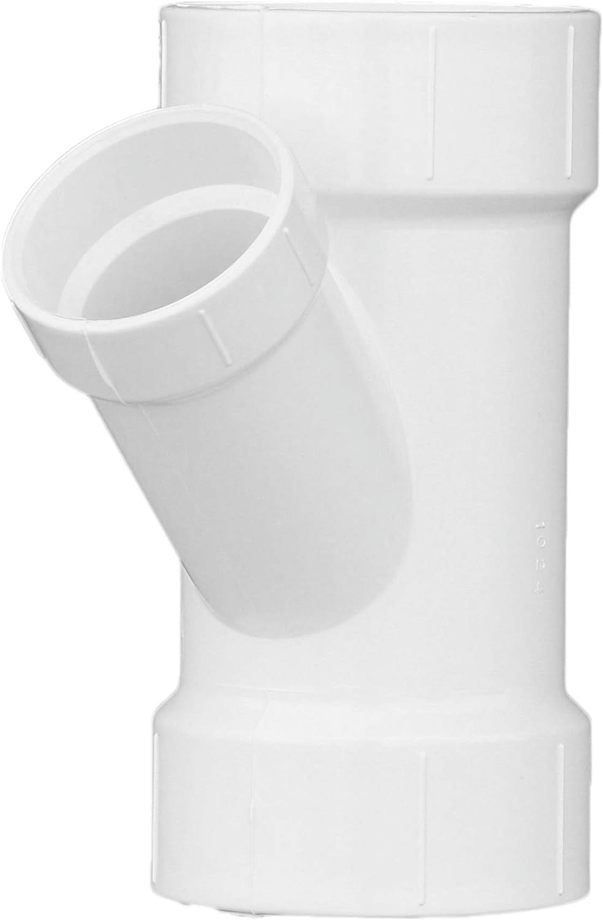 X X 2" Wye Fitting - Reducing Schedule 40 PVC DWV (Drain, Waste Vent ...