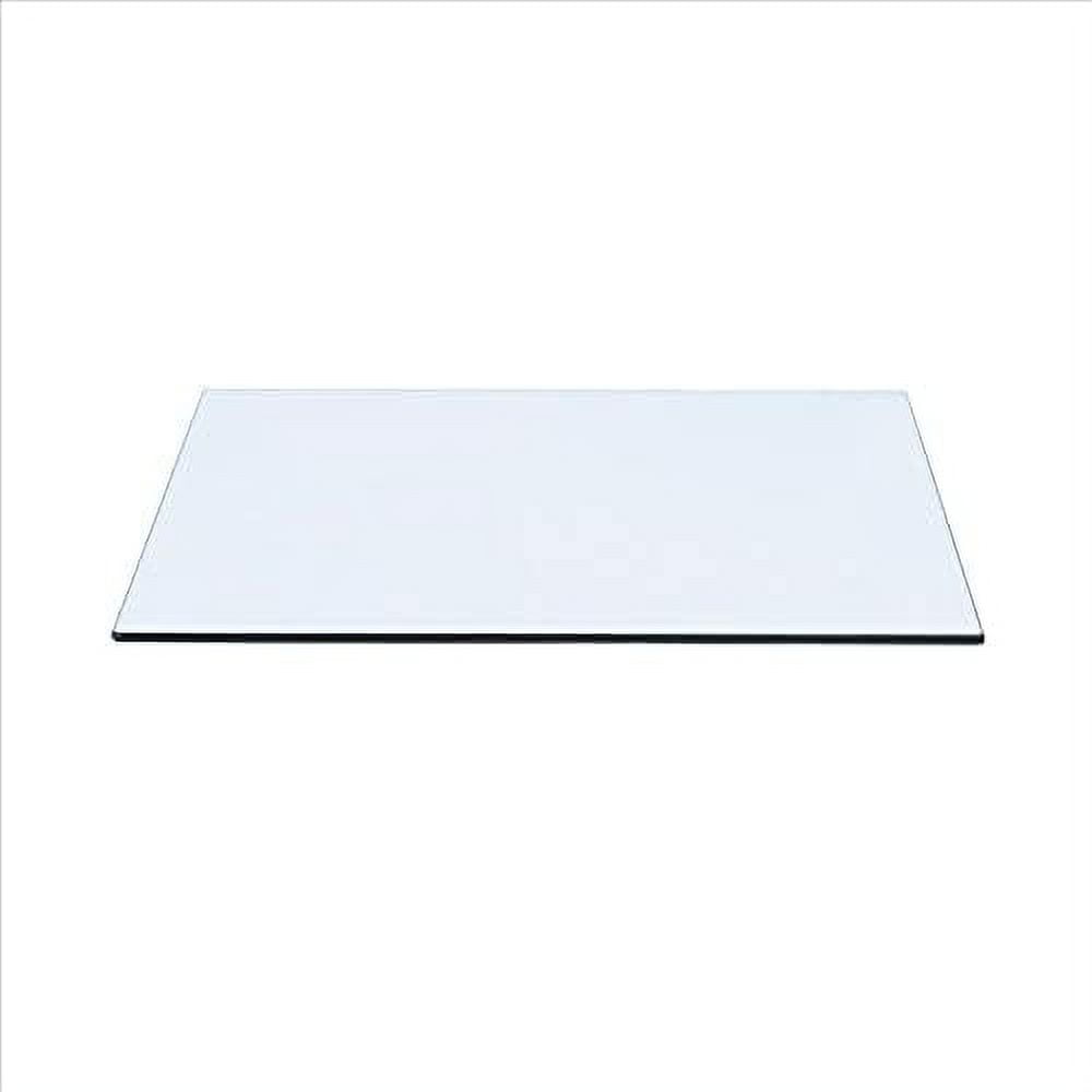 X 24" Tempered Glass Table Top 3/8" Thick Flat Polish Edge And Touch ...