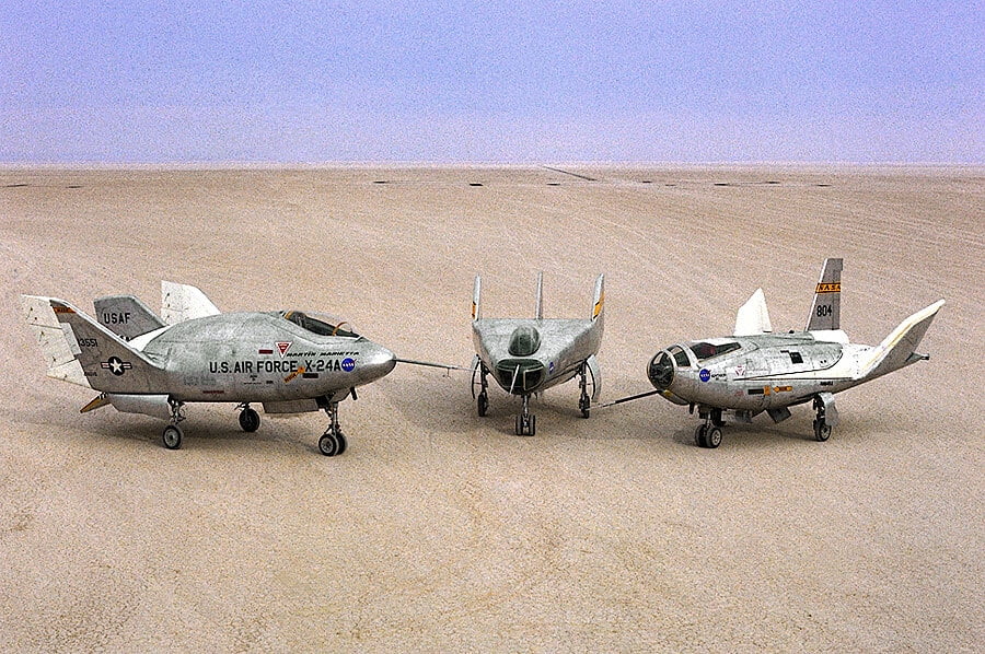 X-24A, M2-F3 & HL-10 Lifting Bodies NASA Style - A - 20x30 Inch Glossy ...