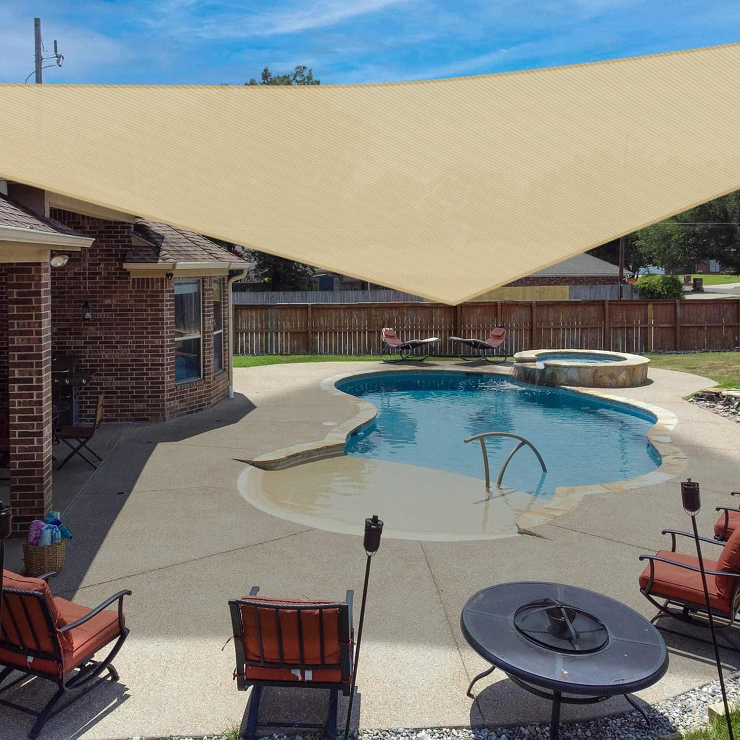 x 25' x 27.7' Sun Shade Sail Right Triangle Outdoor Canopy Cover UV ...