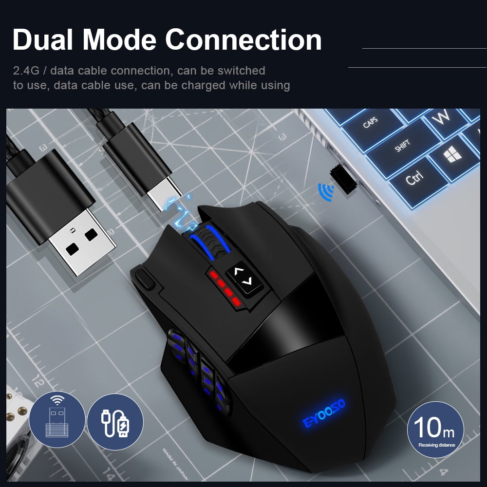 X-33 RGB USB 2.4G Wireless Gaming Mouse 16000 DPI 16 buttons ...