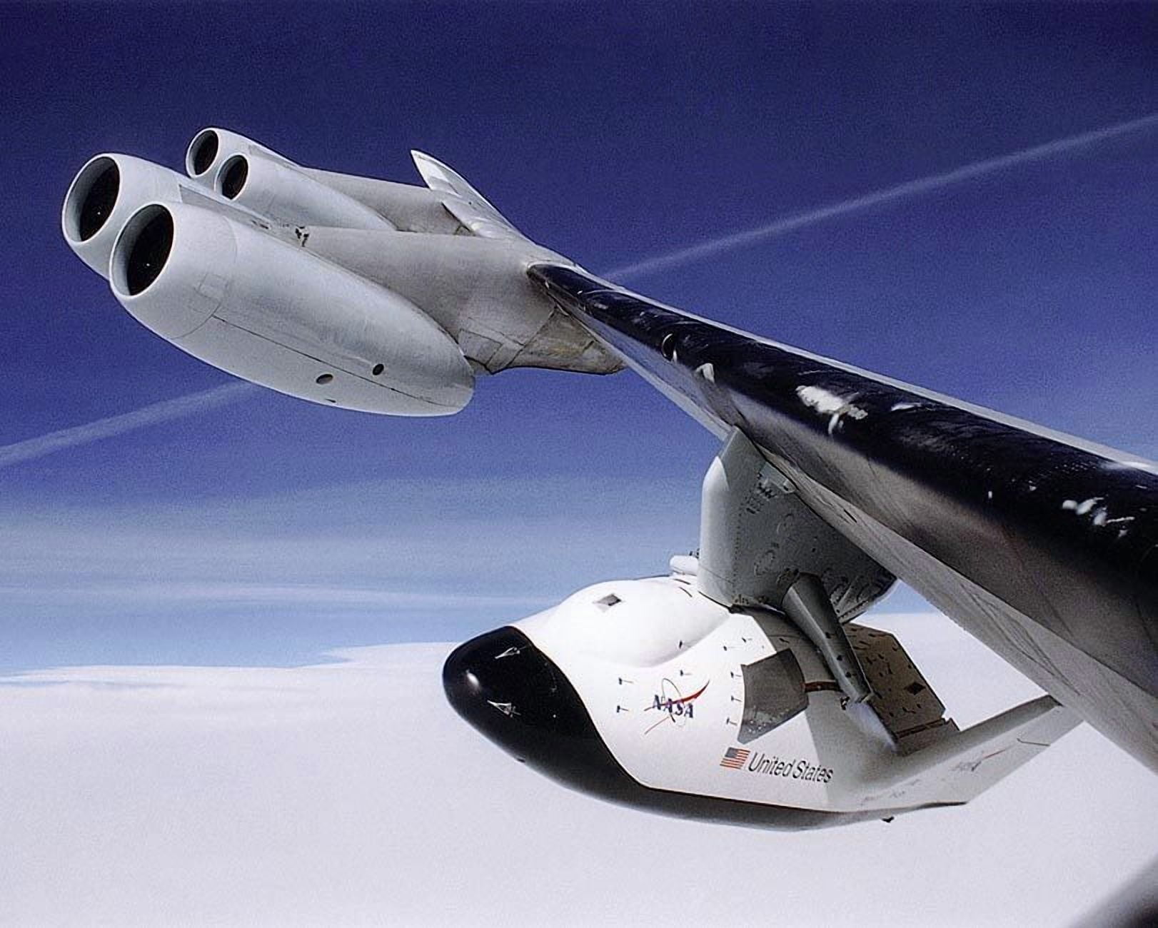 X-38 Crew Return Vehicle Under B-52 Wing - 20x30 Inch Laminated ...