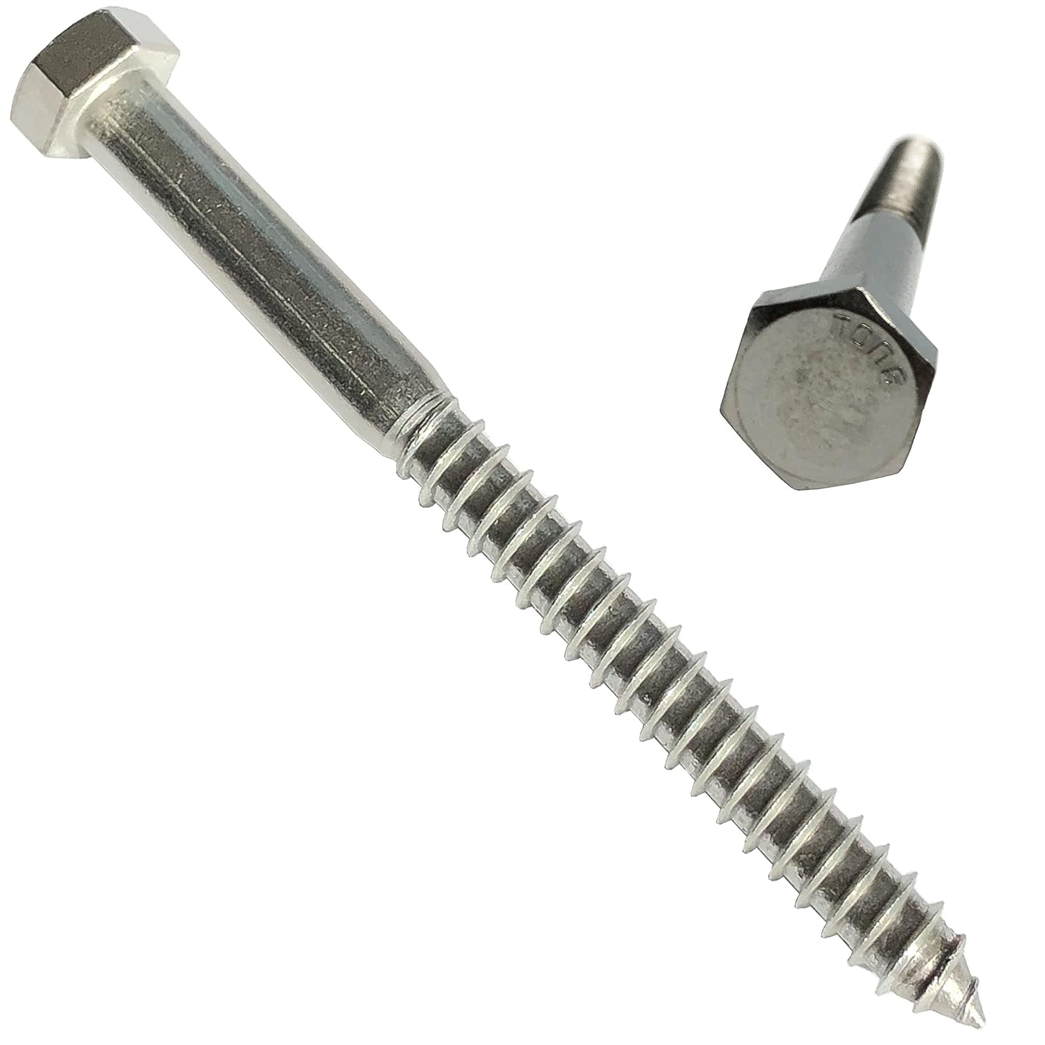 X 4" - 304 Grade Stainless Steel lag s, Hex head fasteners, stainless ...