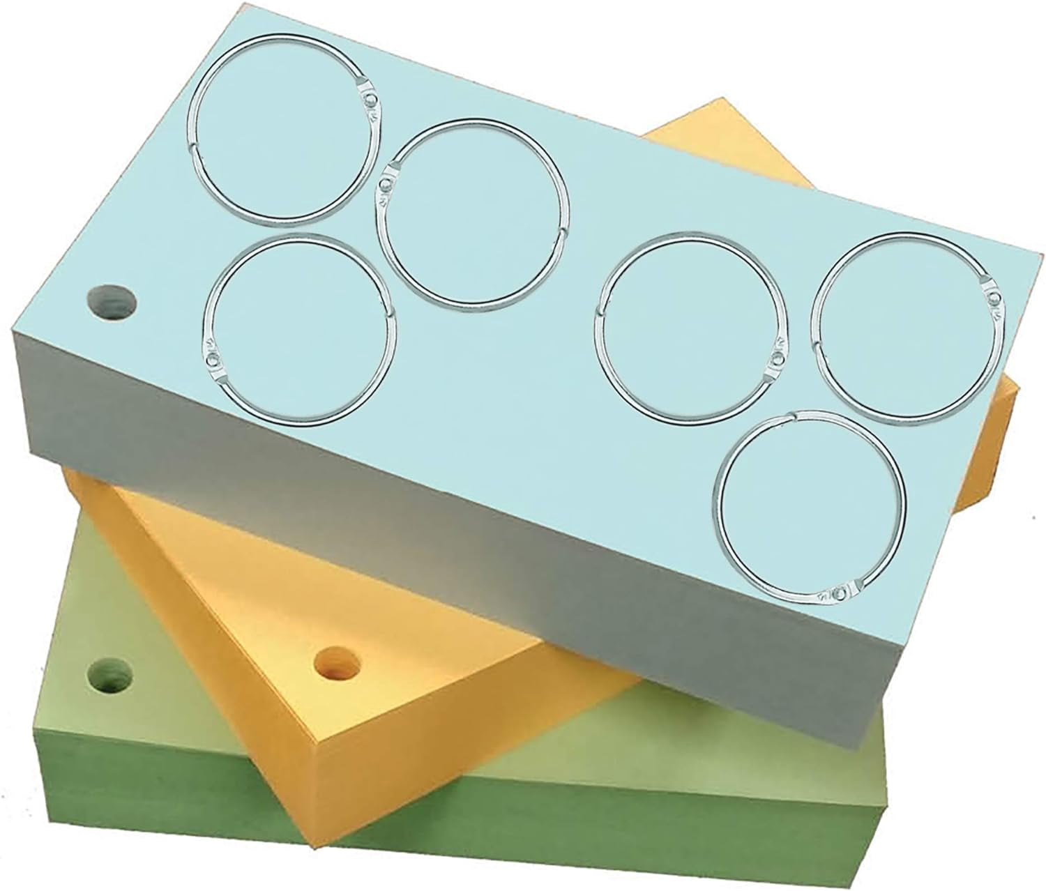X 5" Standard 110# Ringed Index Cards - 300 Cards - Single Hole Punched ...