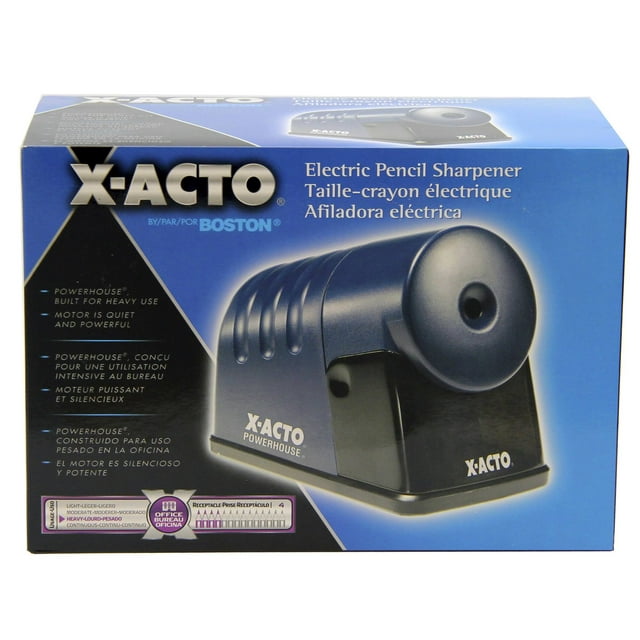X-ACTO Heavy-Duty Commercial Grade Electric Pencil Sharpener Blue ...