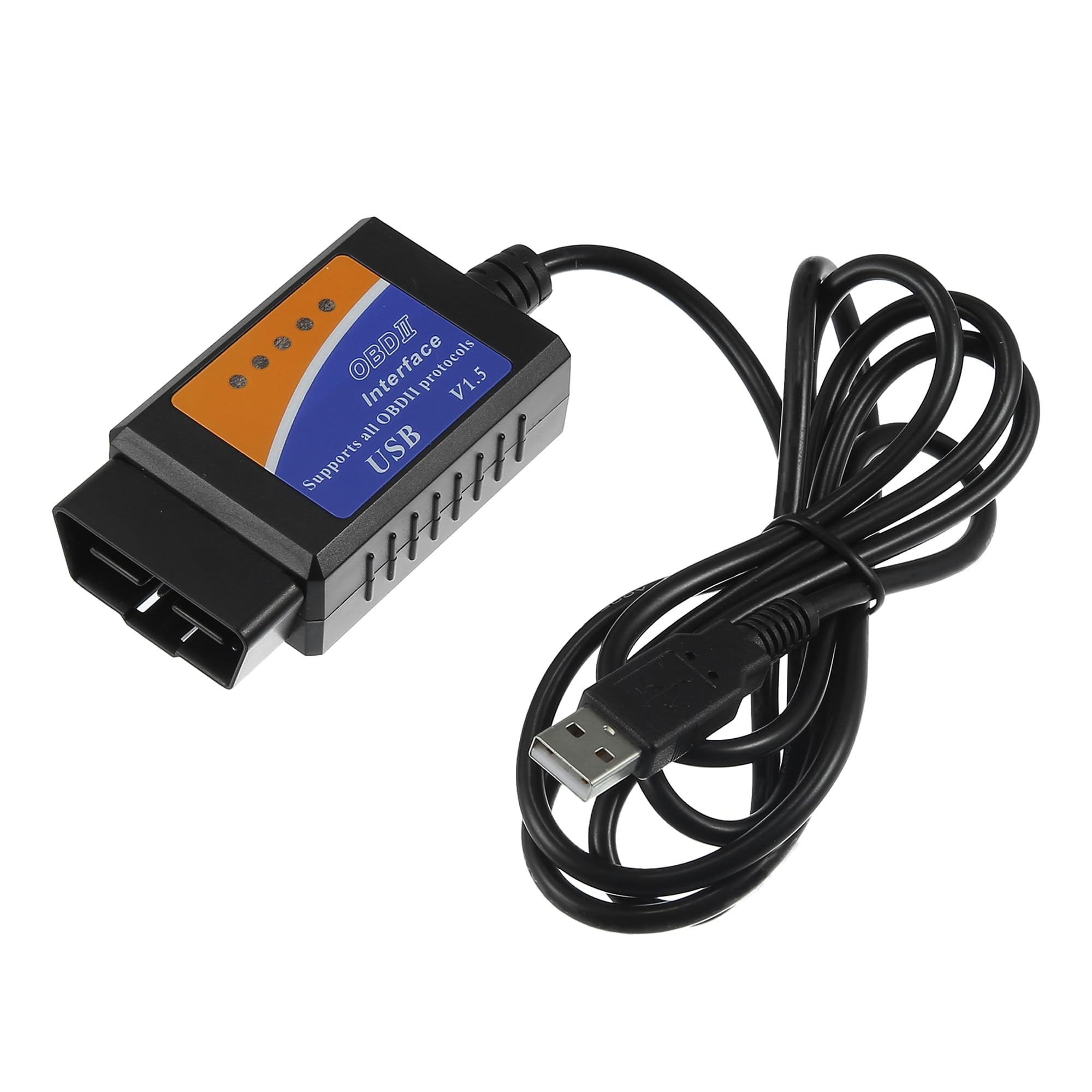 X AUTOHAUX MINI OBDII USB V1.5 Scanner OBD2 Adapter Diagnostic Cable ...