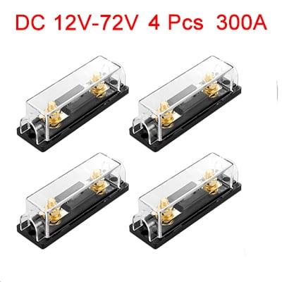 X Autohaux 4Pcs 0/2/4 Gauge Inline ANL Fuse Holder ANL Fuse Block With ...