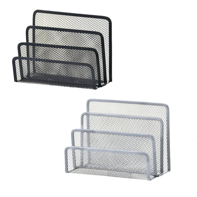 X BOARD 2PACK Desk Mail Organizer, Desktop File Organizer Metal Mesh ...
