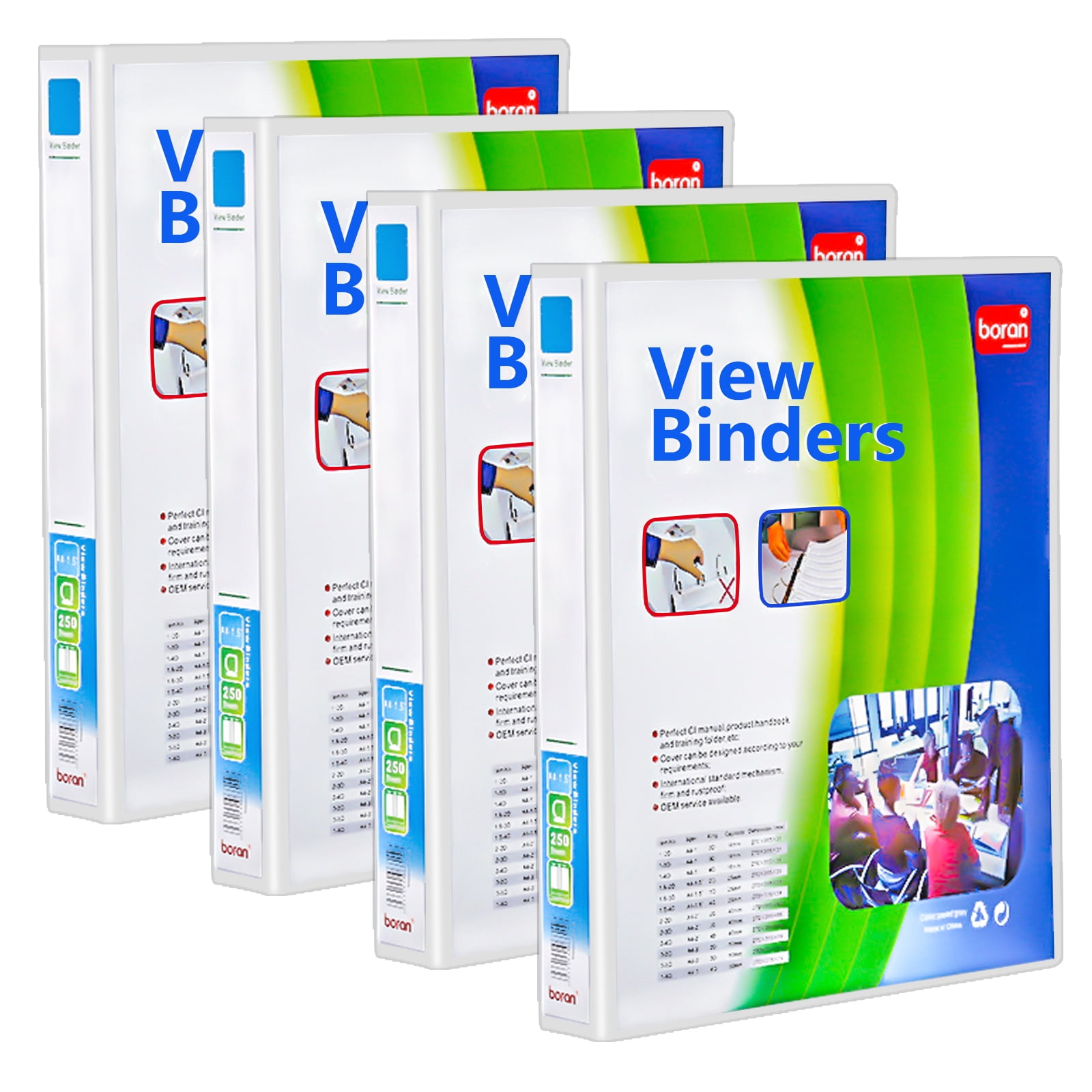 X BOARD 3 Ring Binder 1.5 inch Heavy-Duty View Binders for School ...