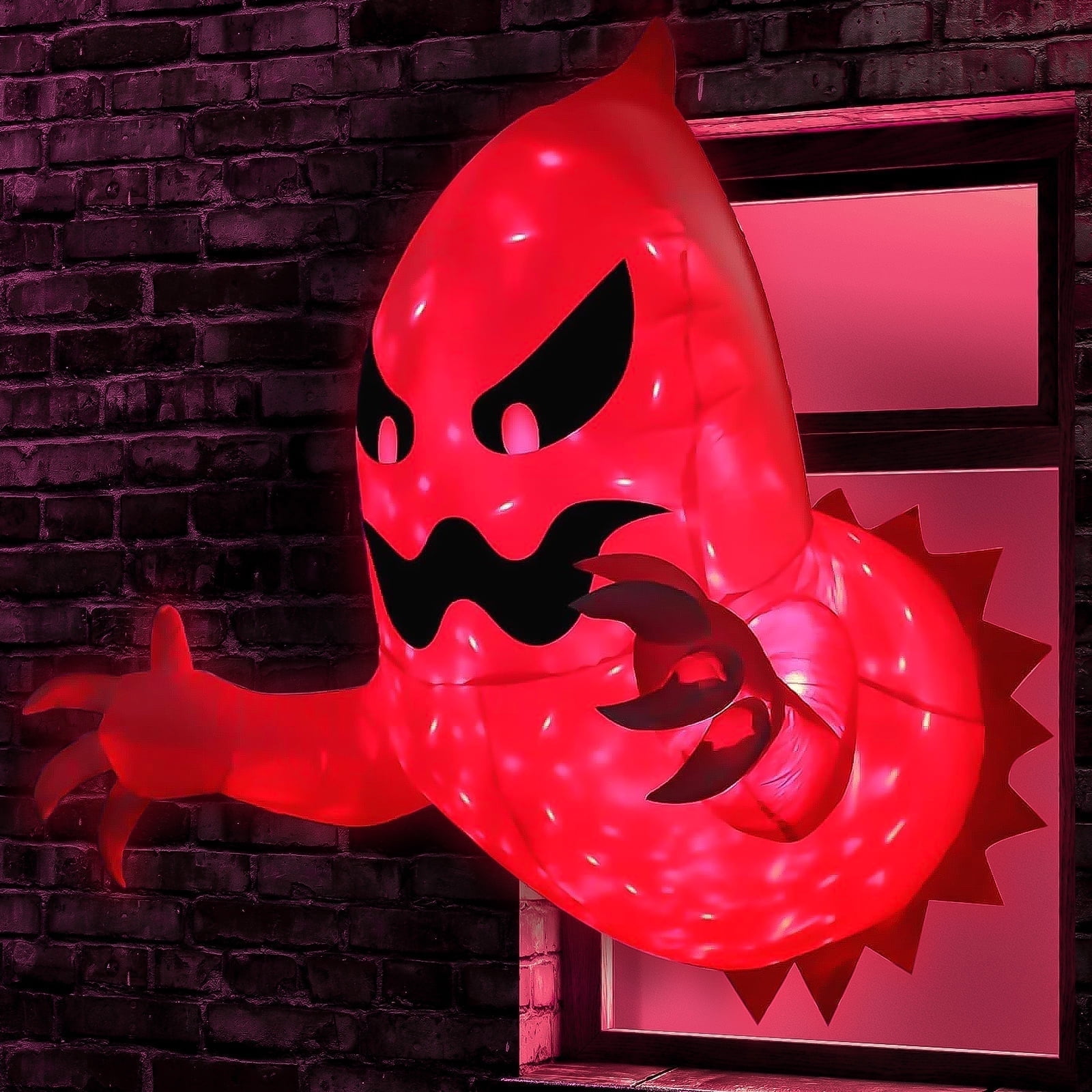 AGCAN 4.6 FT Halloween Inflatable Ghost Blow Up Ghost Broke Out from Window Halloween Decor ...