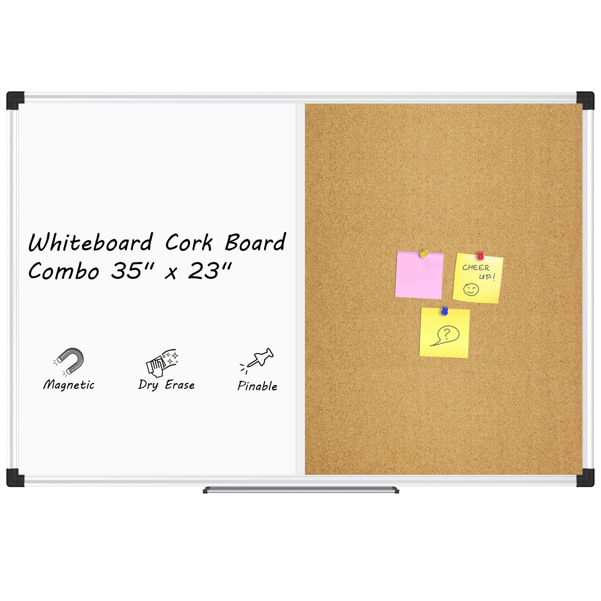 X BOARD Bulletin Whiteboard Combo for Wall Magnetic Dry Erase Board ...