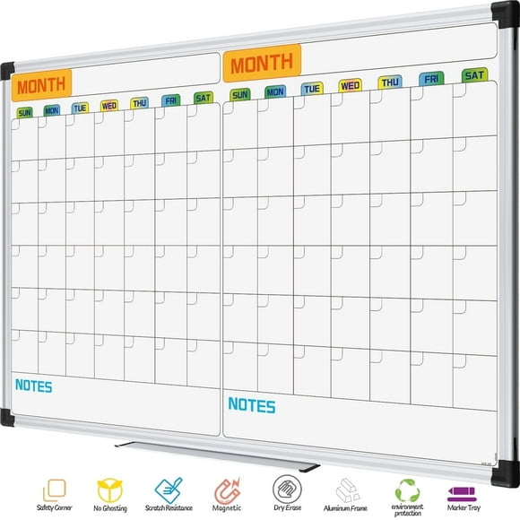 Dry Erase 3 Month Calendar Wall