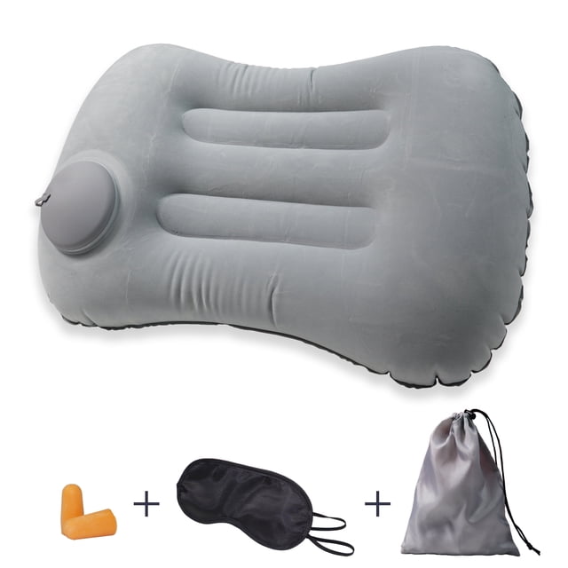 X BOARD Camping Pillow Inflatable Travel Pillows for Adults, Ergonomic ...