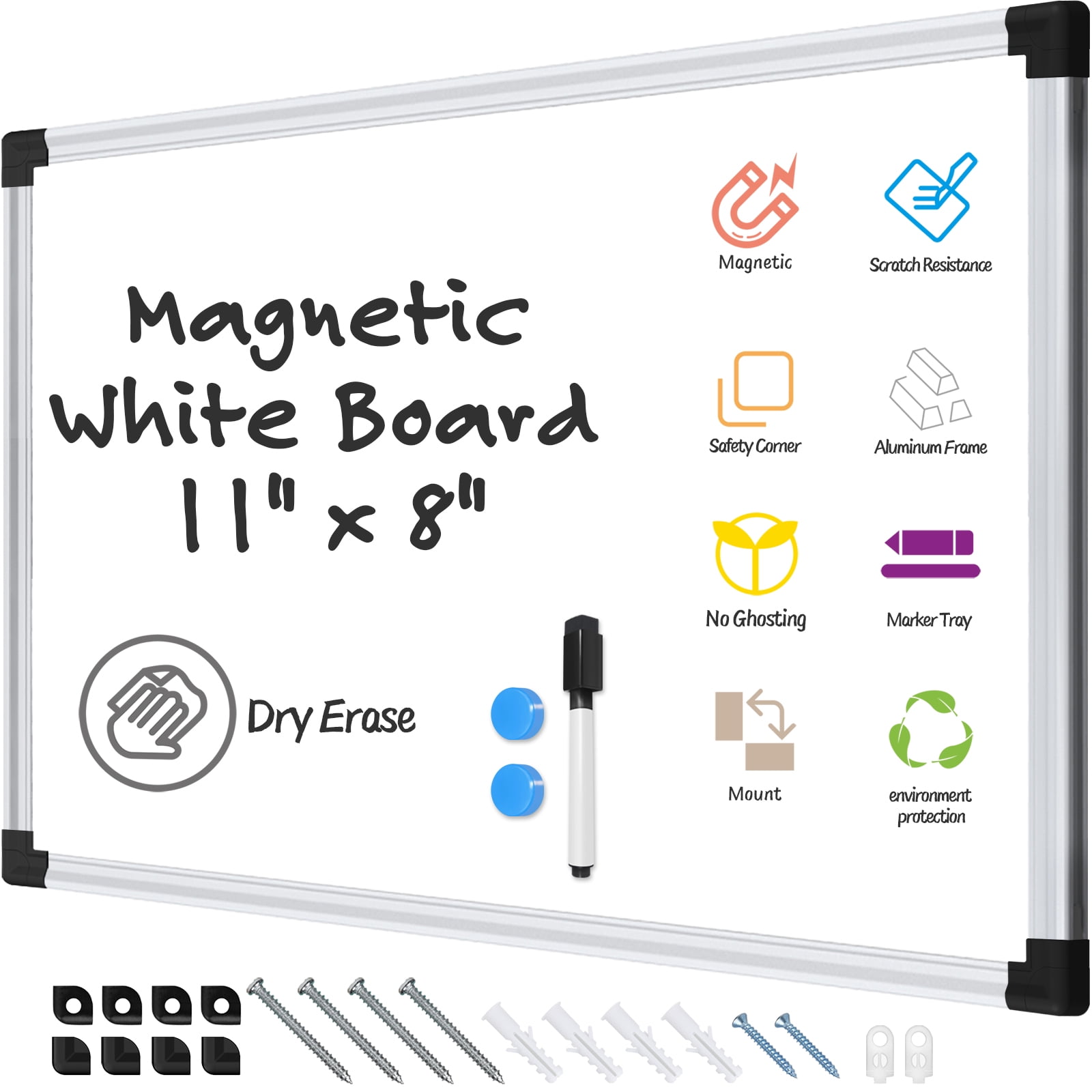 X BOARD Dry Erase Board 11" x 8" Whiteboard for Kids Small Whiteboard ...
