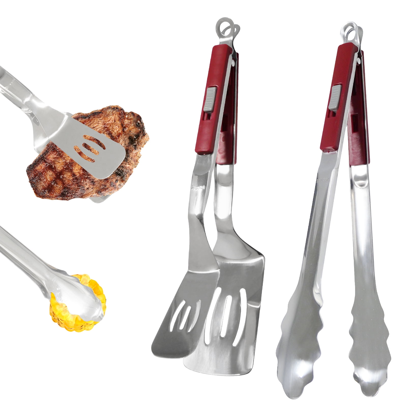 X BOARD Grill Tongs Stainless Steel Spatula Tongs for Cooking, Grilling ...