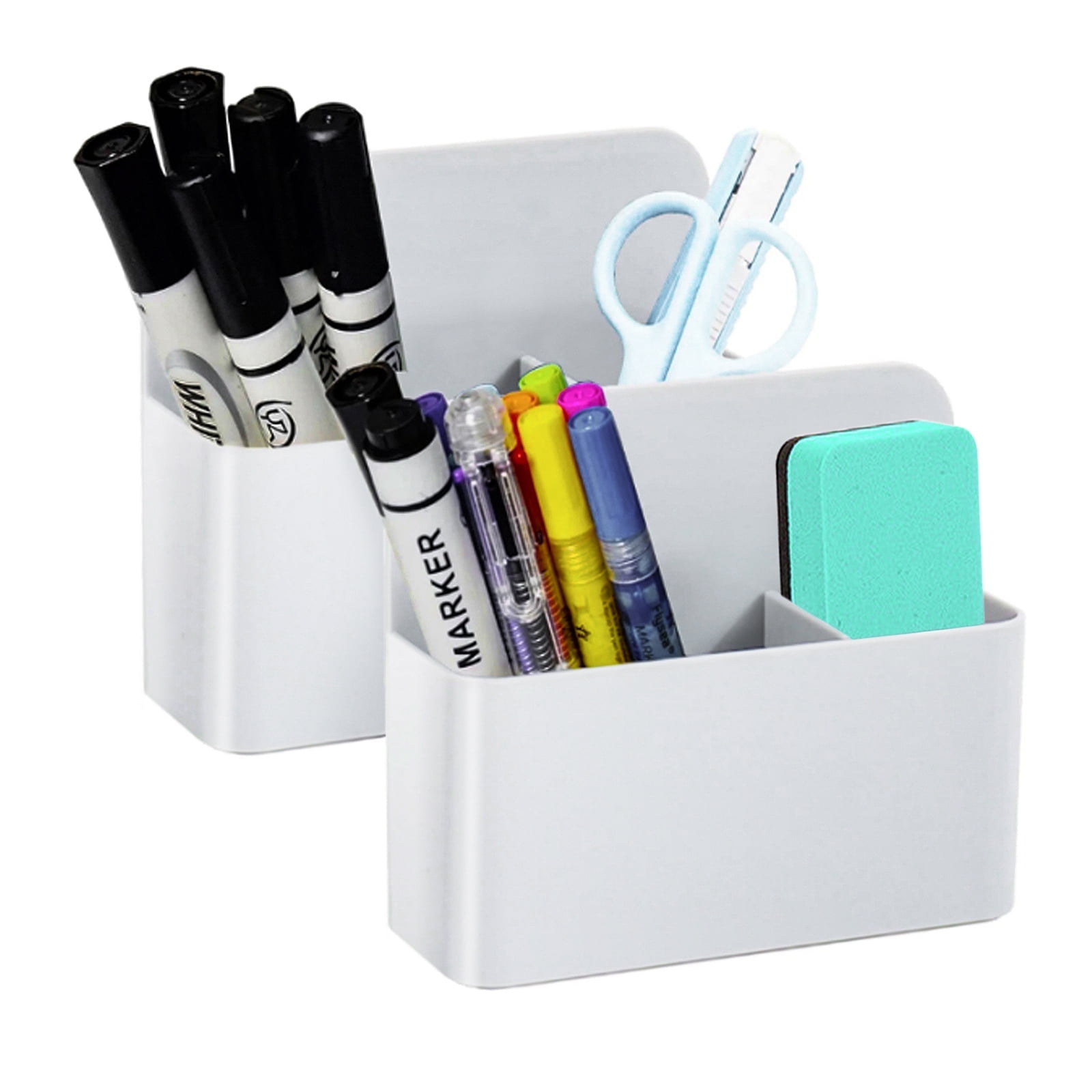 X BOARD Magnetic Pen Holder, Dry Erase Marker Holder for Whiteboard Fridge, Marker Organizer ...