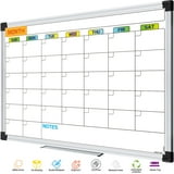X BOARD Monthly Calendar White Board 16" x 12" Small Whiteboard ...
