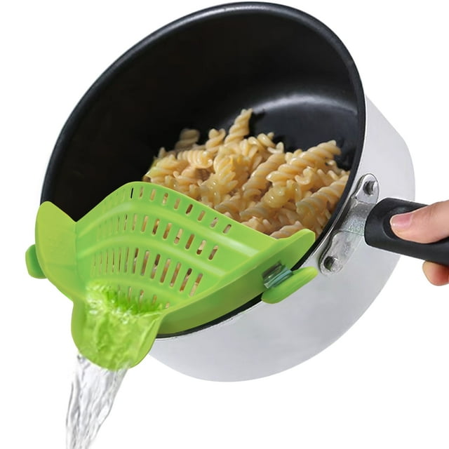 X BOARD Pasta Strainer Adjustable Silicone Clip on Strainer Pot Colaner ...