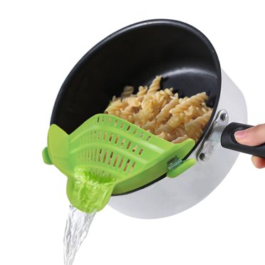 JEEXI Pasta Strainer and Pot Strainer - Adjustable Silicone Clip On ...
