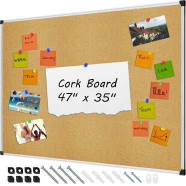 Post-it® Sticky Cork Board, 18" x 22", Gray and Black, Includes Command ...