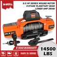 X-BULL 12V Electric Winch 14500LBS XPV Synthetic Rope SUV Jeep Truck ...