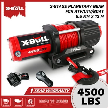 X-BULL Electric Winch 12000LB Winch Synthetic Rope 12V Truck Towing ...