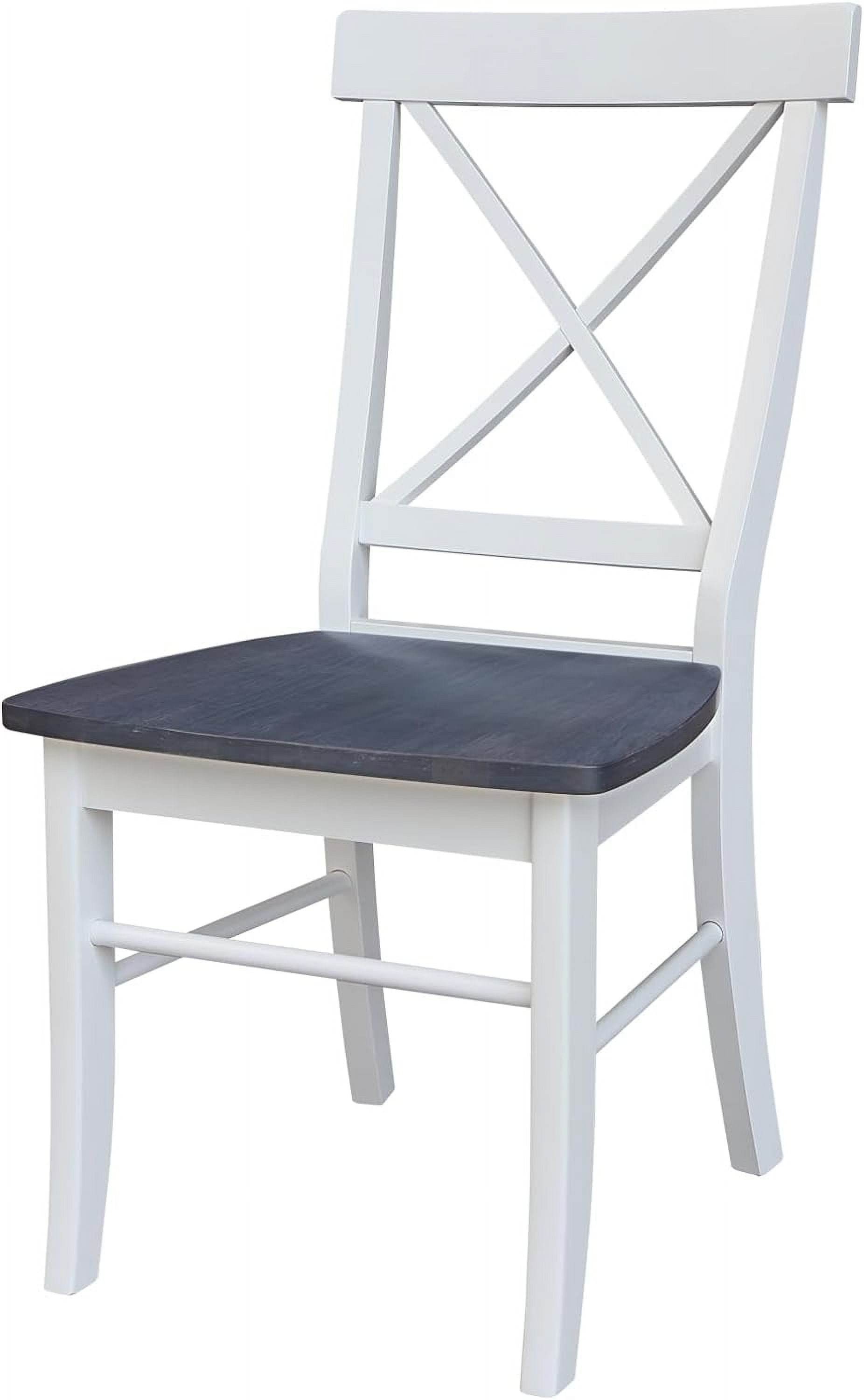 X-Back Dining Chairs Set of 2 Solid Parawood, Upgrade Your Dining Room ...