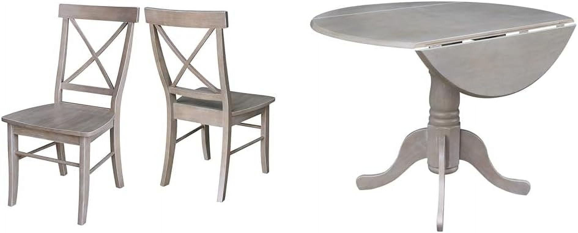 X-Back Dining Chairs Set of 2 Solid Parawood, Upgrade Your Dining Room ...