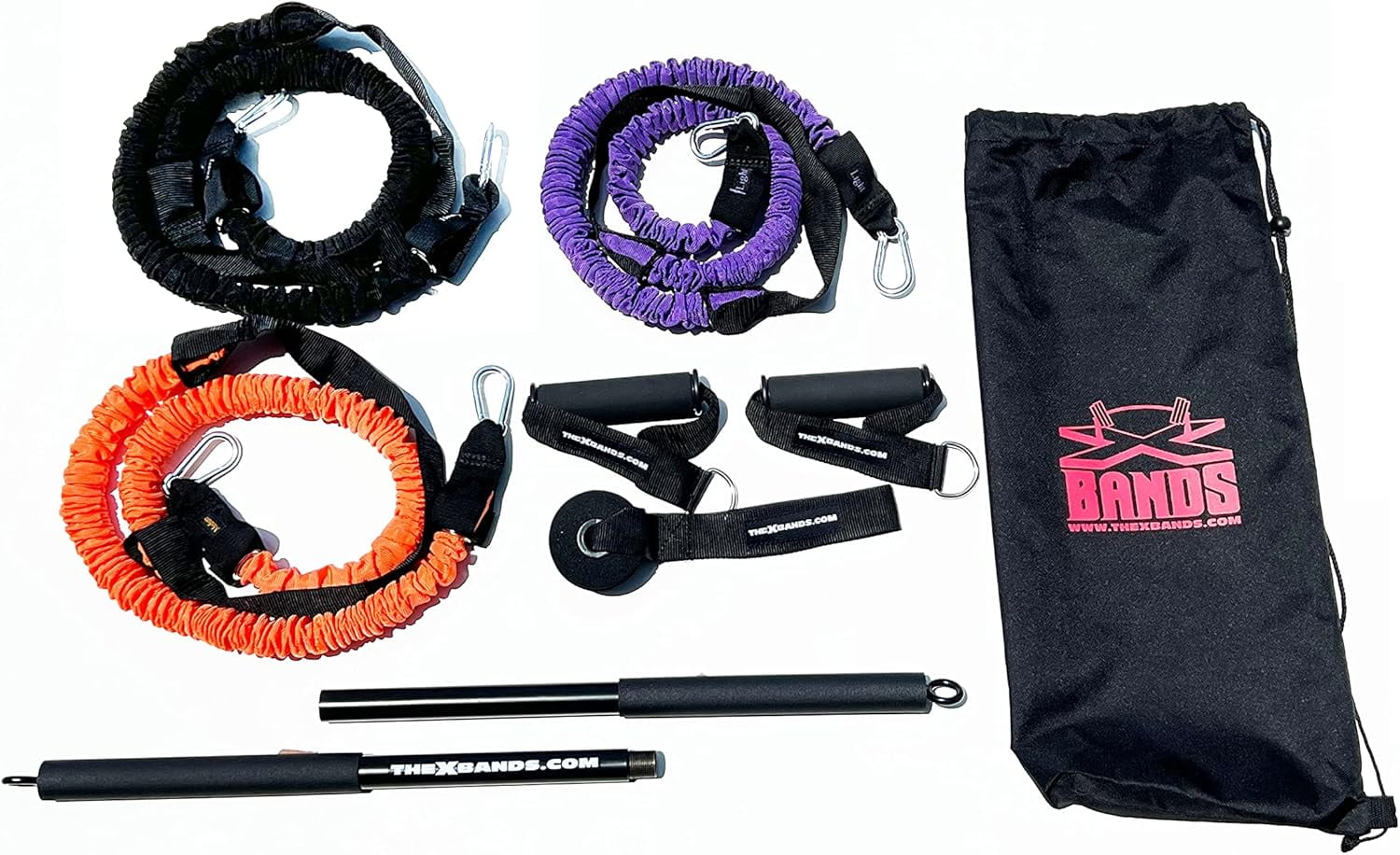 The X Bands Extra Strong Exercise Bar Fitness Gear 3-Piece Steel Bars ...