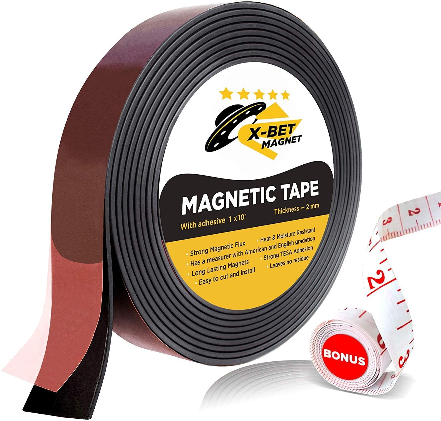 X-Bet Strong Magnetic Adhesive Sticky Back Flexible Tape, Magnetic ...