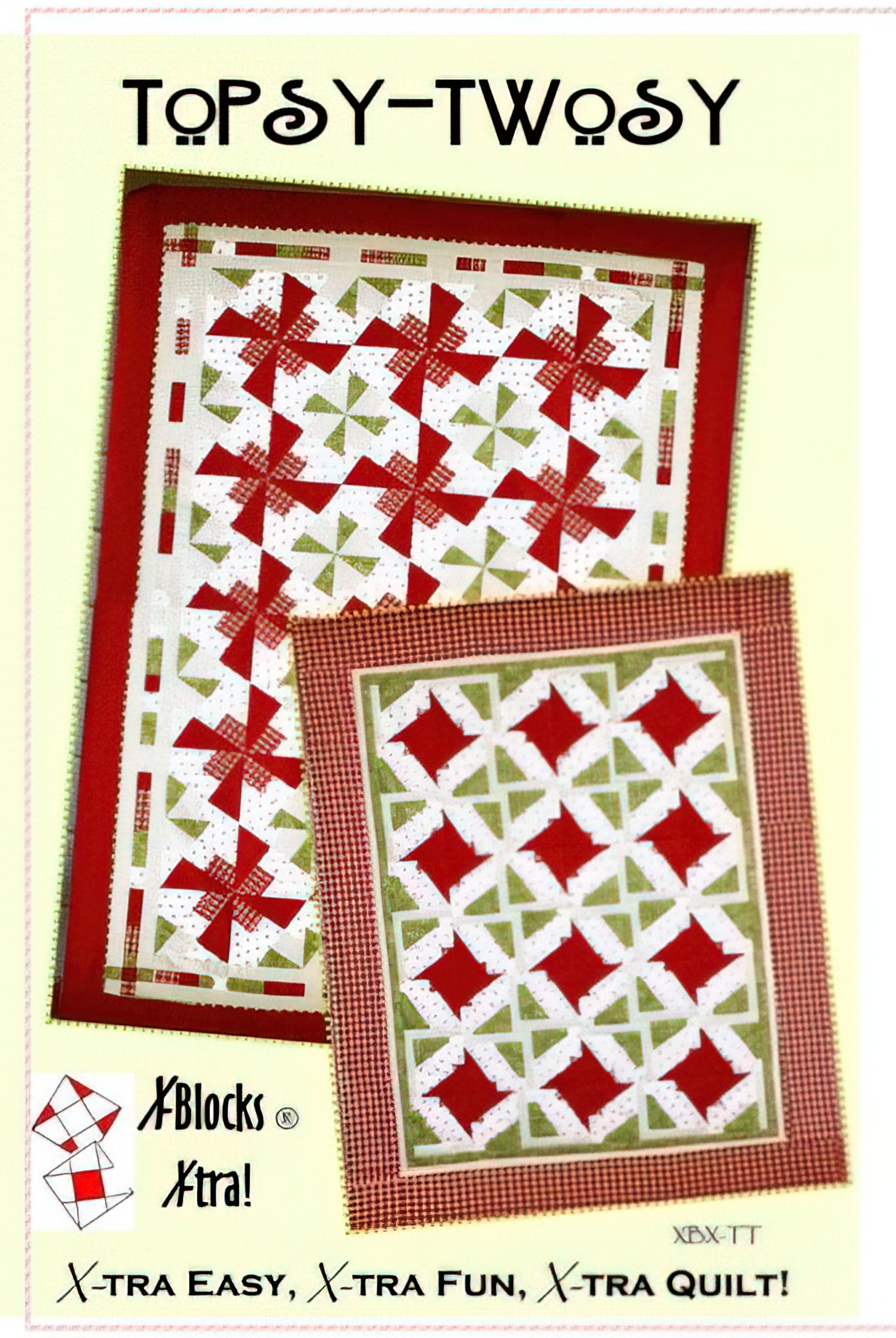 X-Blocks Topsy Twosy Quilt Pattern by Cactus Queen Quilt Co - Walmart.com