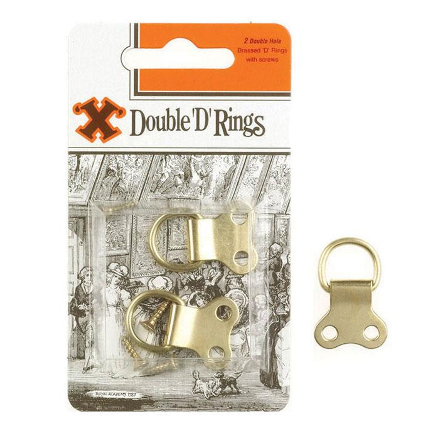 X Brass Double D Rings 2pk - Walmart.com