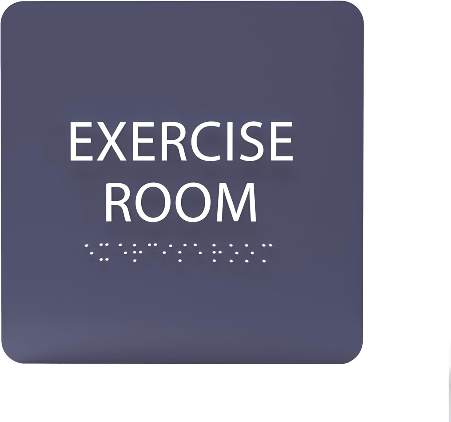 X Exercise Room Sign - Compliant Tactile Grade 2 Braille Text Wall Sign ...