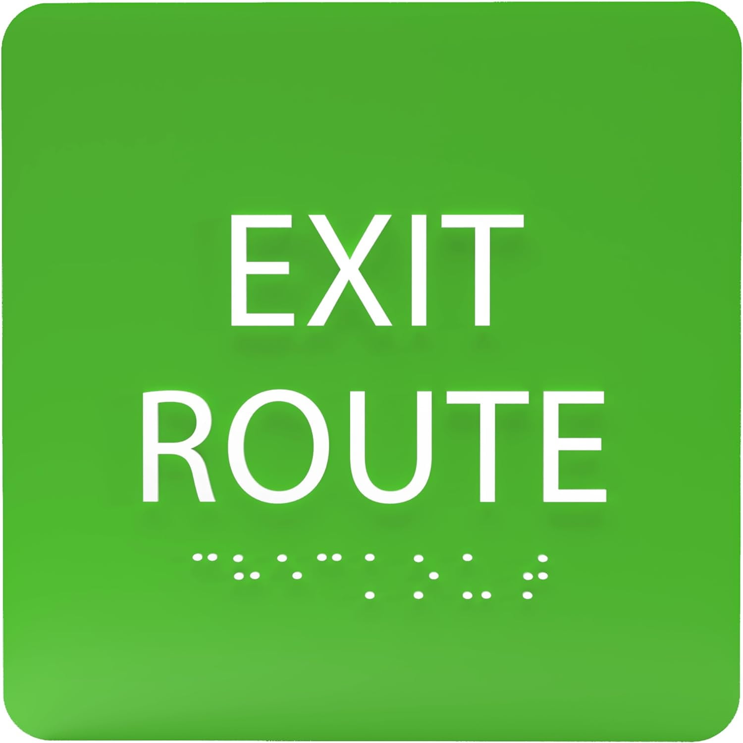 X Exit Route Sign - Compliant Tactile Graphics Grade 2 Braille Text ...
