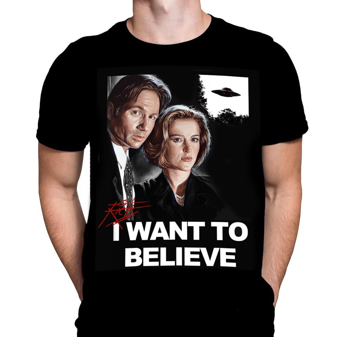 X-FILES - WANT TO BELIEVE - Black T-Shirt - Sizes S - 5XL / Sci-Fi ...