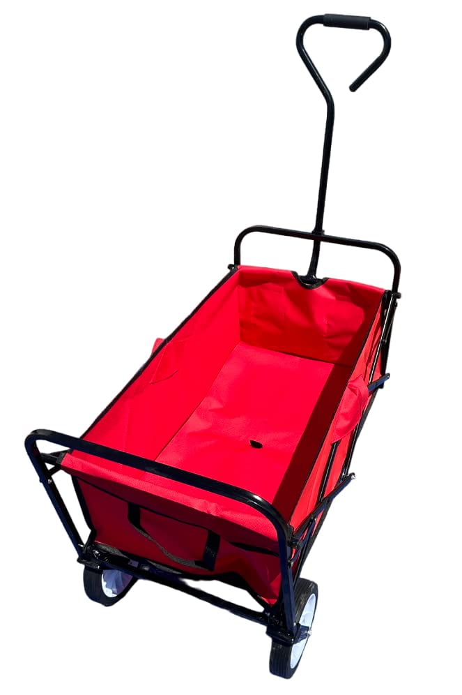 X Factor Collapsible Folding Outdoor Utility Wagon with Drink Holders ...