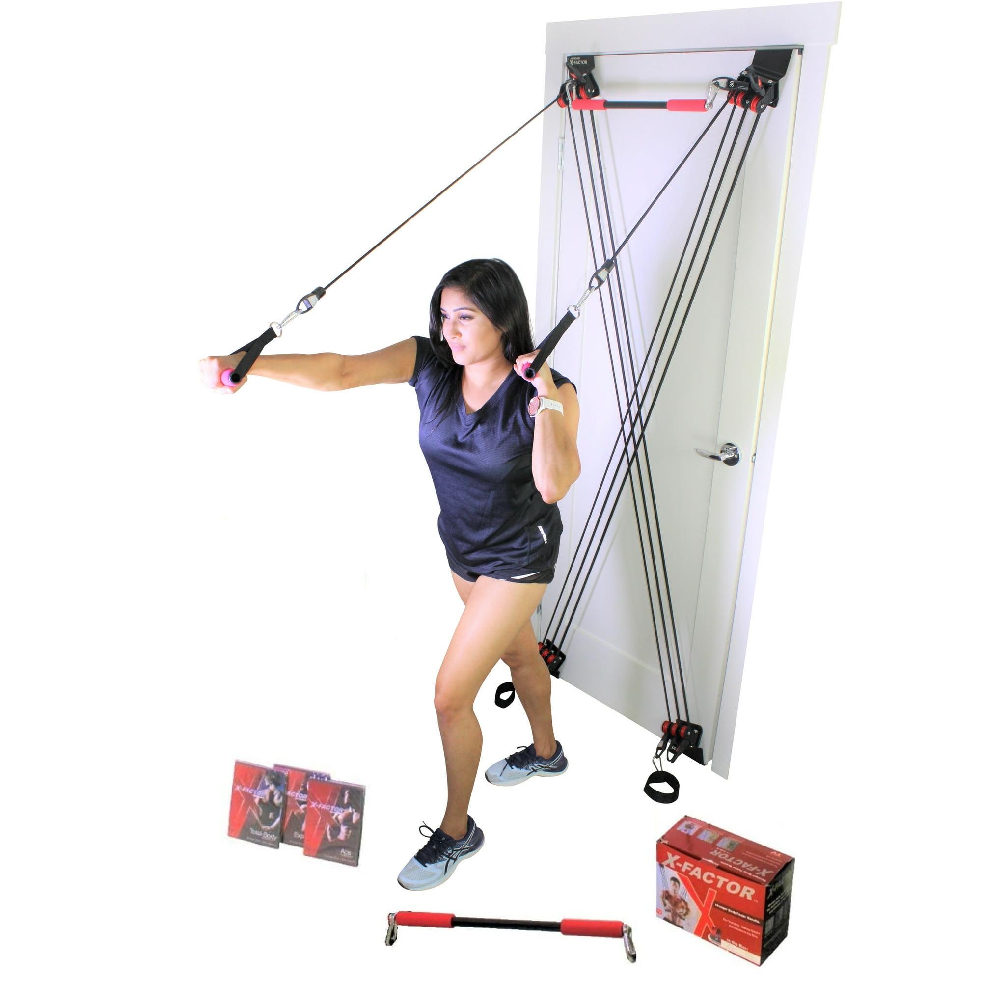 X Factor Door Gym Home Fitness System with Straight Bar - Walmart.com