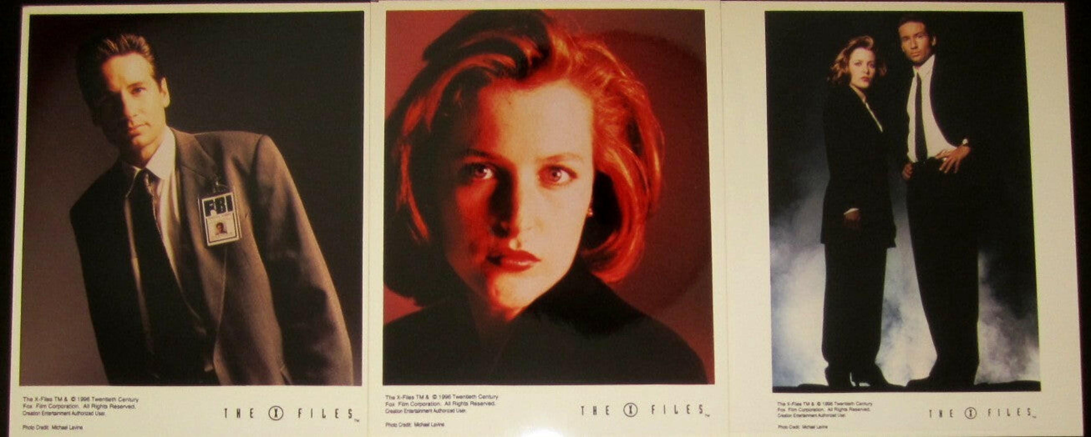 X-Files 3 original 1996 color publicity 8x10 photos Gillian Anderson ...