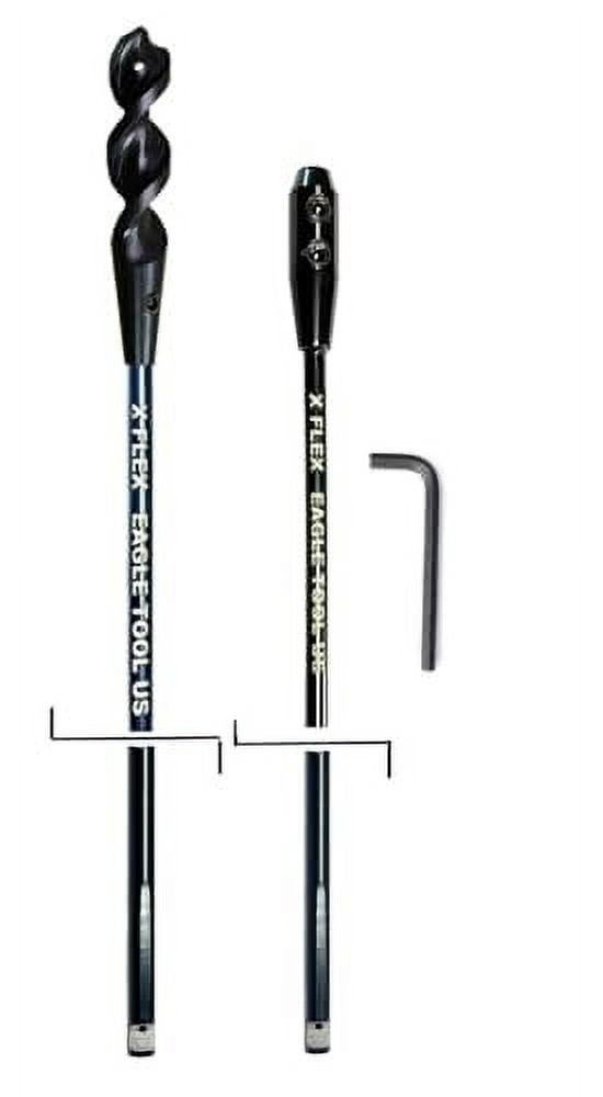 X Flex Dirt Auger Bit and Extension Kit, 1-Inch by 54-Inch bit and 1/4 ...