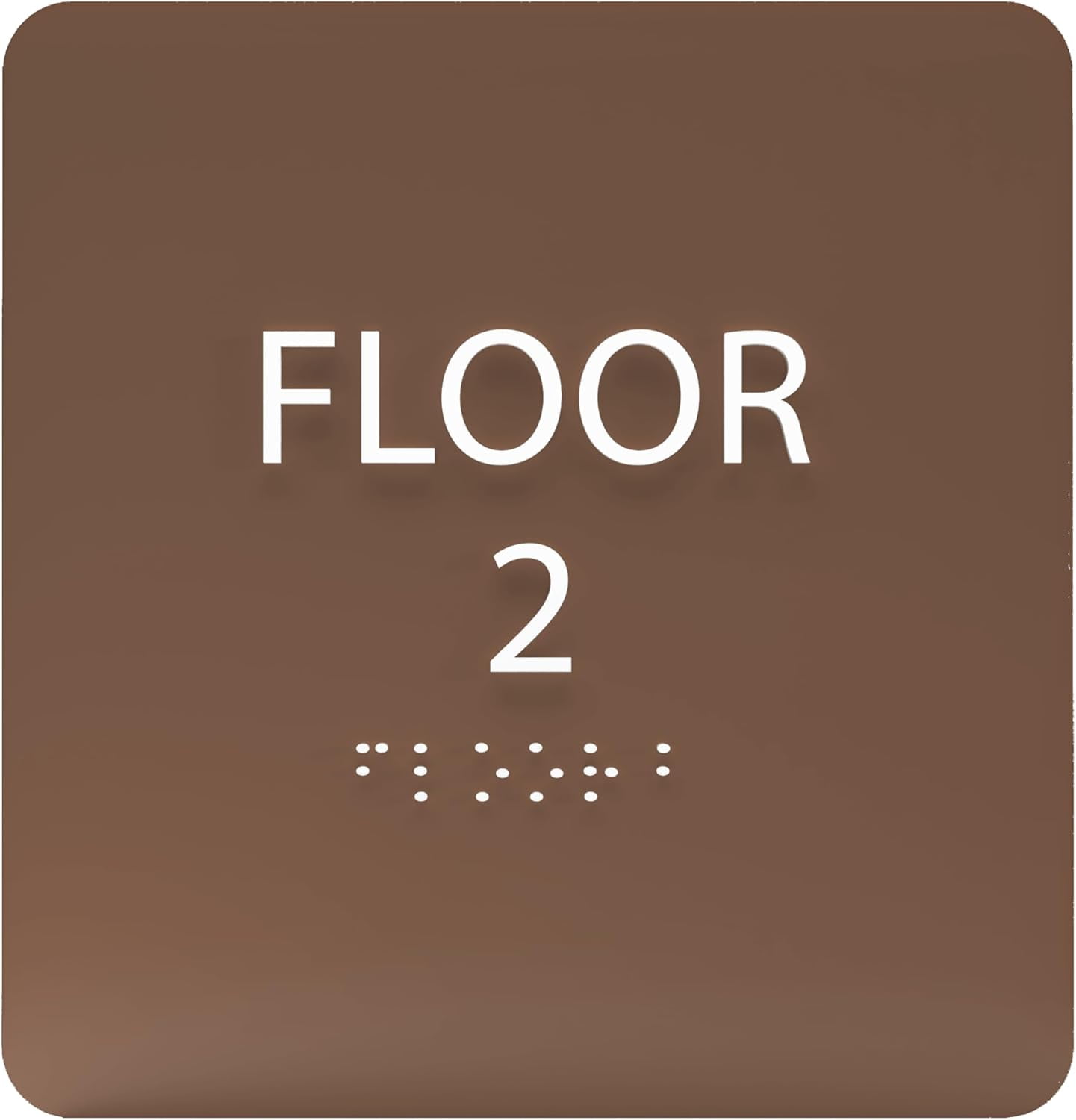 X Floor 2 Sign - Compliant Tactile Grade 2 Braille Text Wall ...