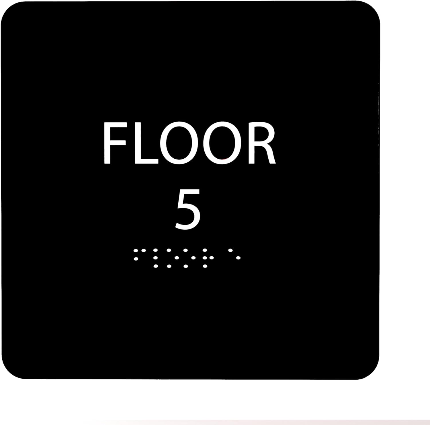 X Floor 5 Sign - Compliant Tactile Grade 2 Braille Text Wall ...