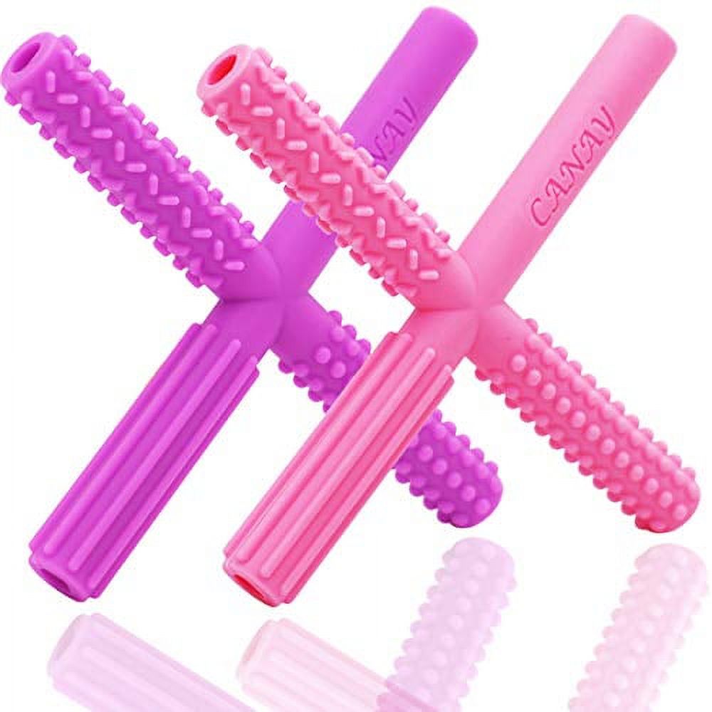 X Hollow Teether Tubes with 3 Textures - Teething Toys for Babies 0-6 ...