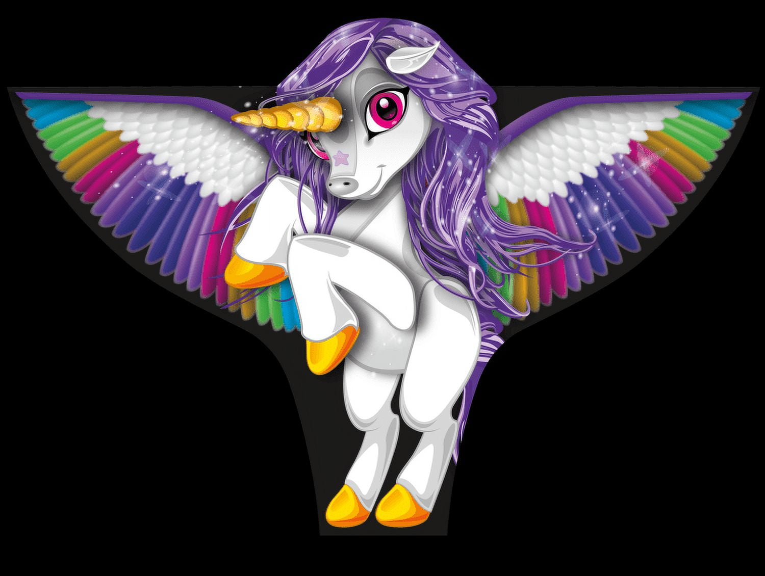 X Kites FantasyFliers Unicorn Toy with Handle and Line Included Ready ...