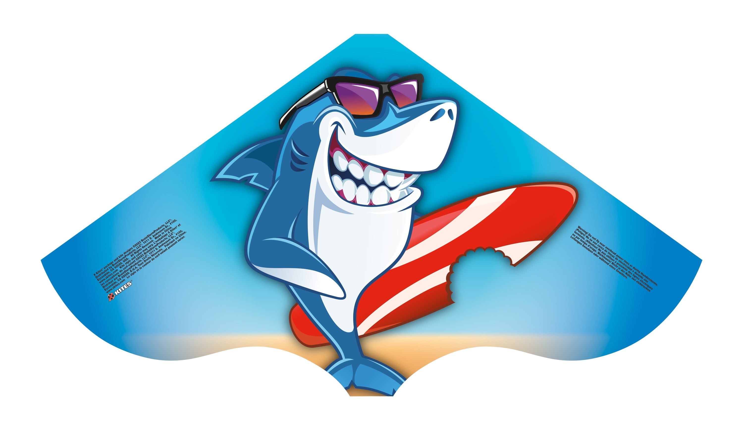 X Kites Sky Delta Fiberglass Airframe 30 Shark Kite - Walmart.com