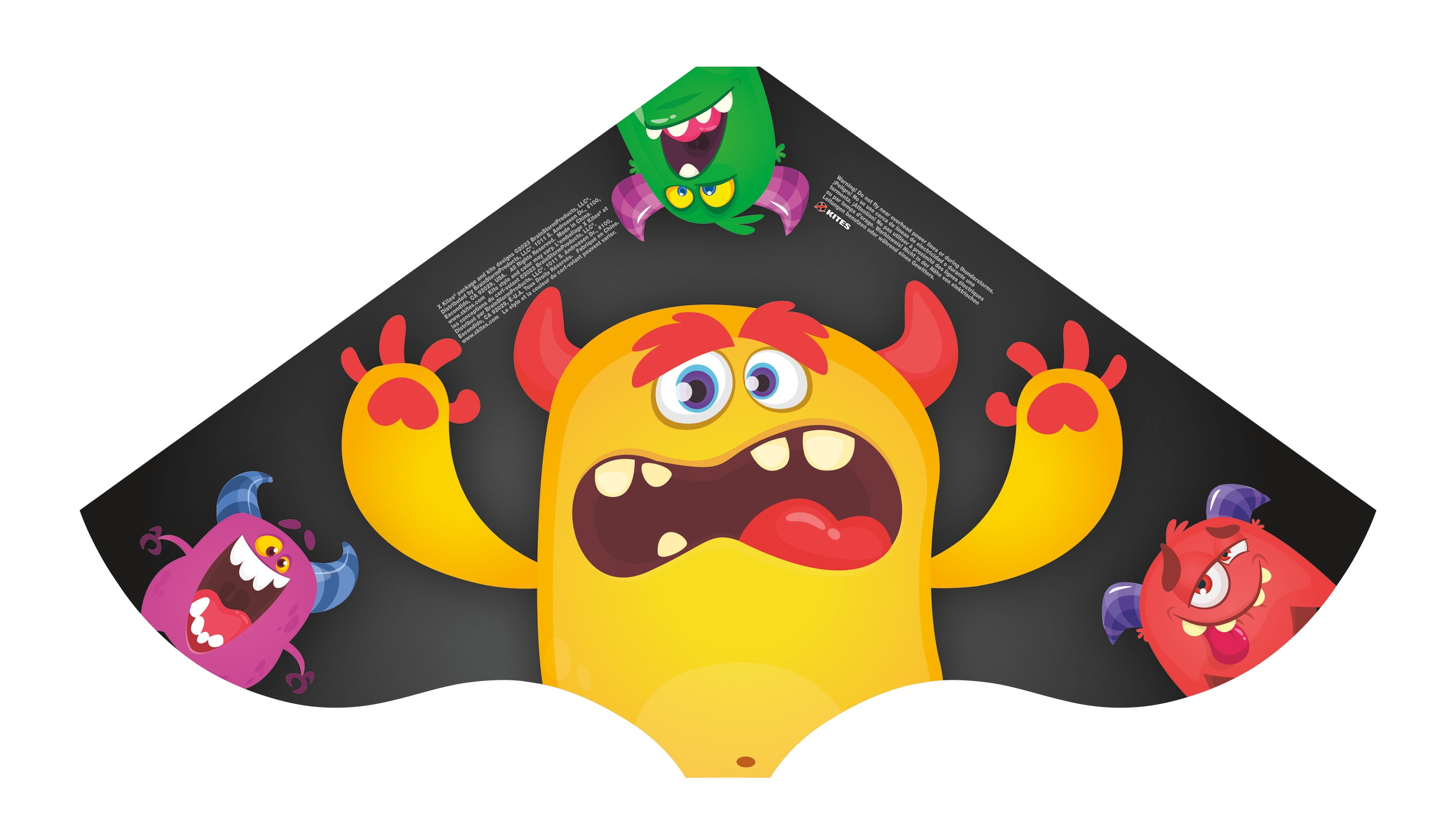 X Kites SkyDelta 30 Monsters Kite, Multicolor - Walmart.com