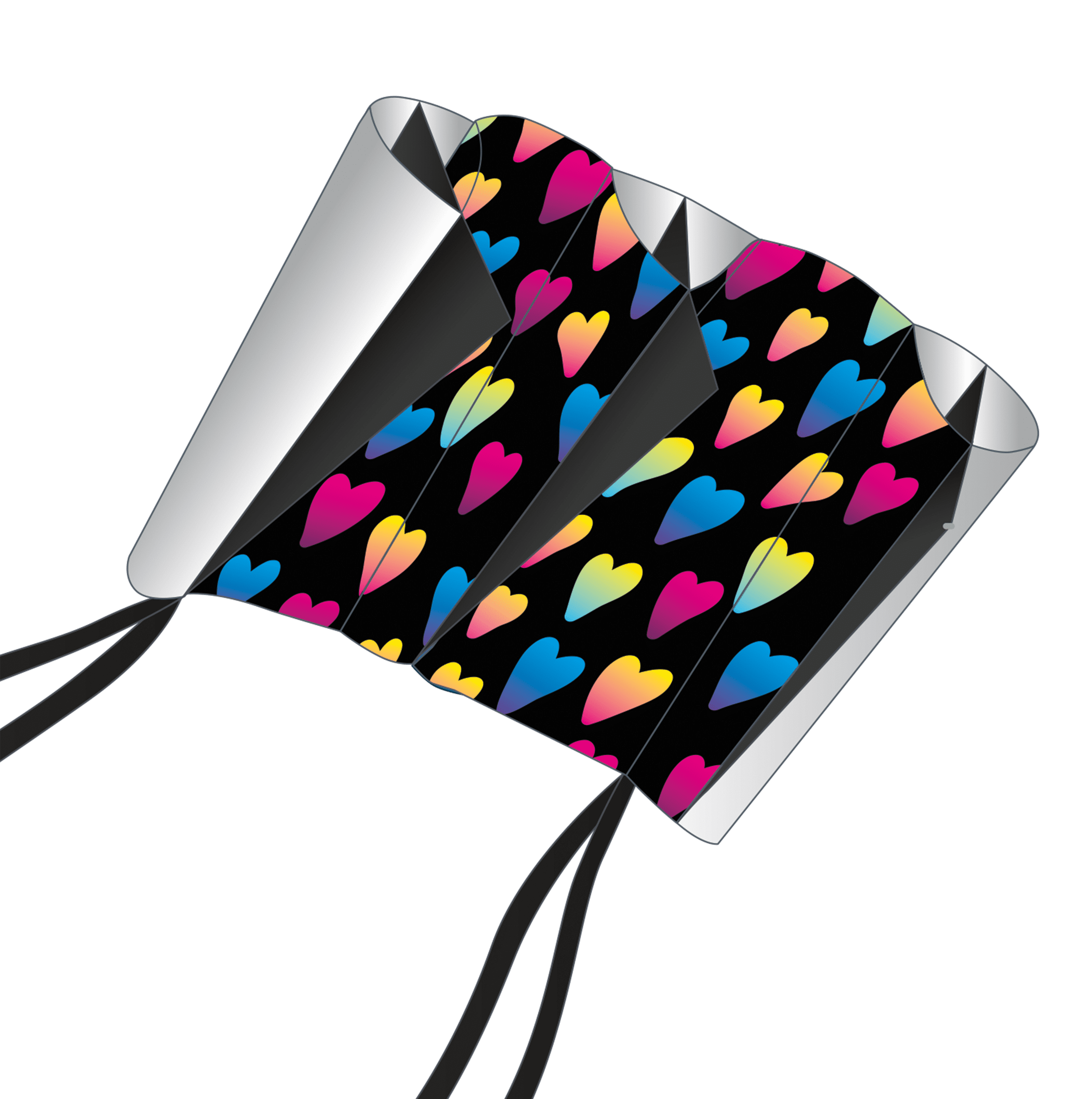 X Kites SkyFoil Nylon Frameless Kite, Hearts, 38 Inches - Walmart.com