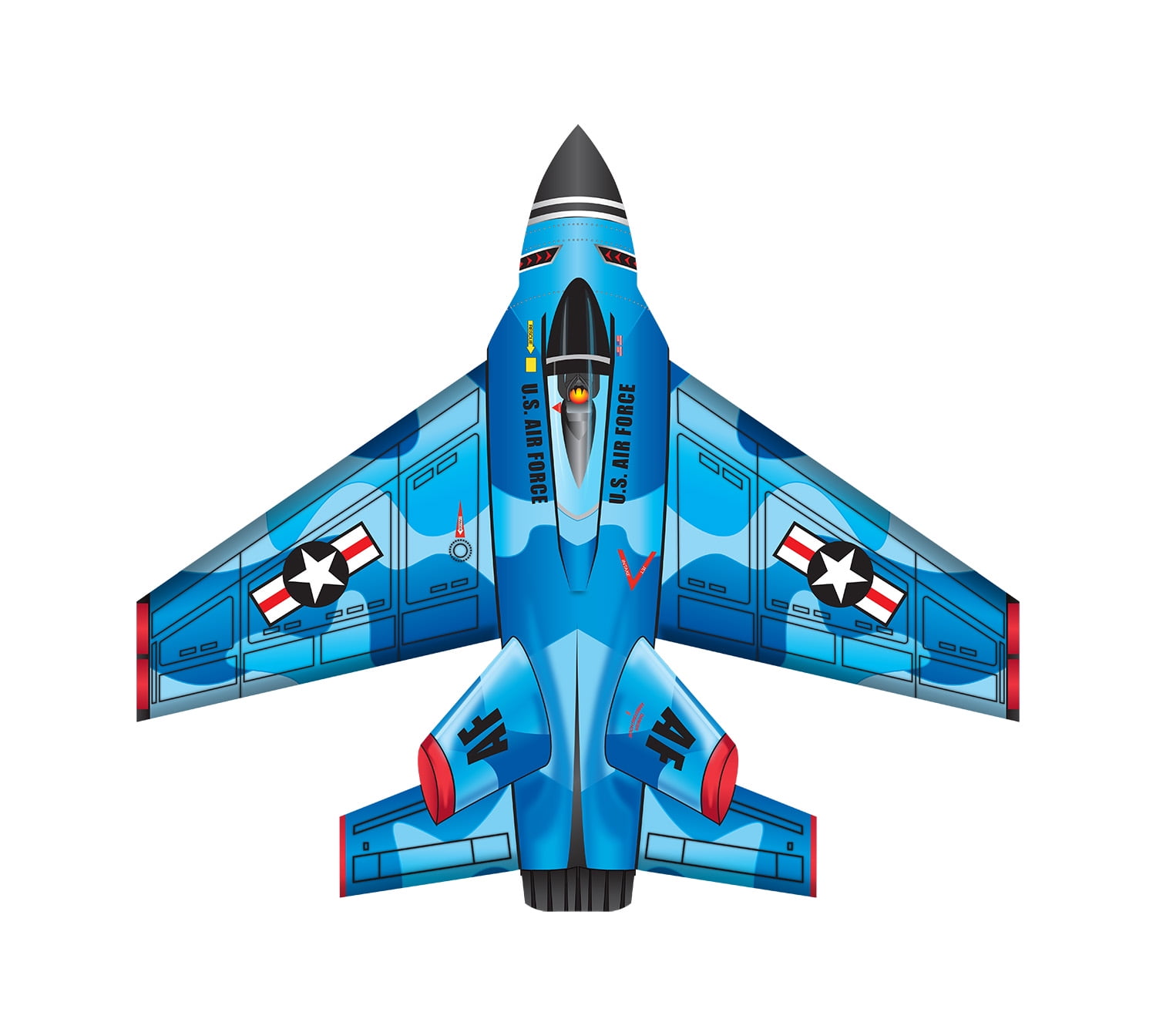 X Kites SkyMax Nylon Airplane Kite Jet - Fiberglass Airframe - Walmart.com