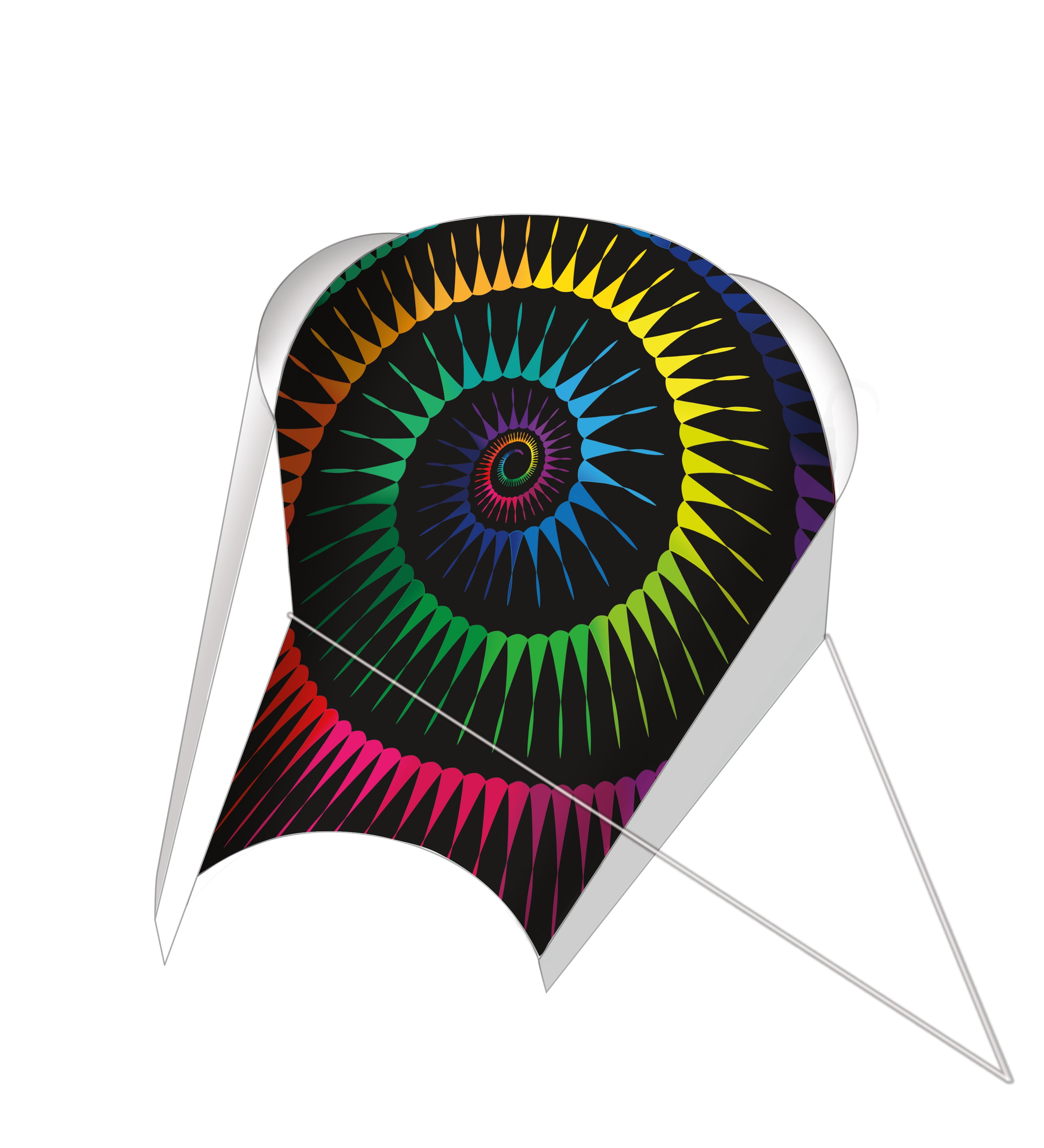 X Kites Ready to Fly SuperSled Spiral Nylon Frameless Kite with Handle ...