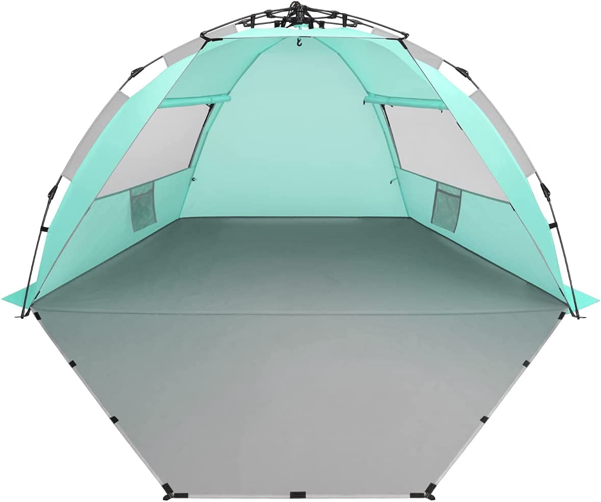 X-Large 4 Person Beach Tent Sun Shelter - Portable Sun Shade Instant ...