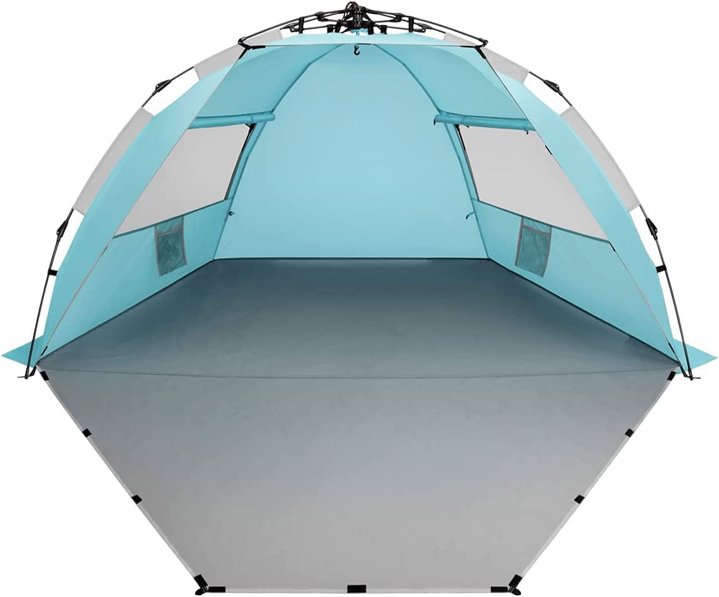 X-Large 4 Person Beach Tent Sun Shelter - Portable Sun Shade Instant ...